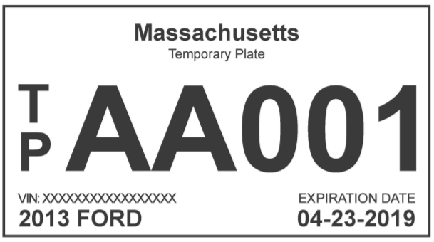 Temporary License Plates