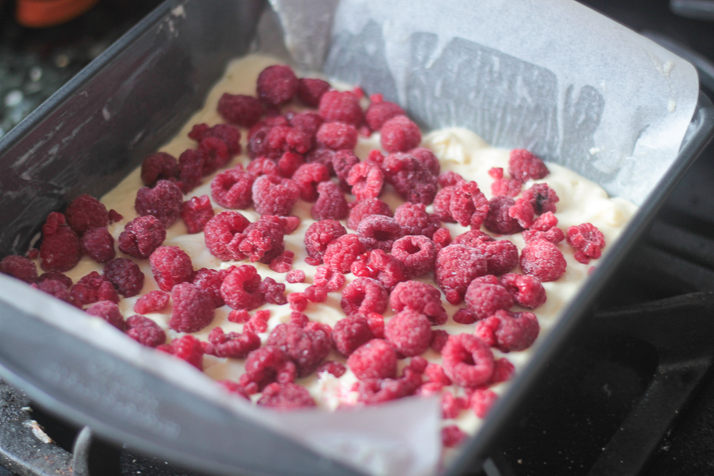 White Chocolate Raspberry Coffee Cake - Domestic B(i)atch