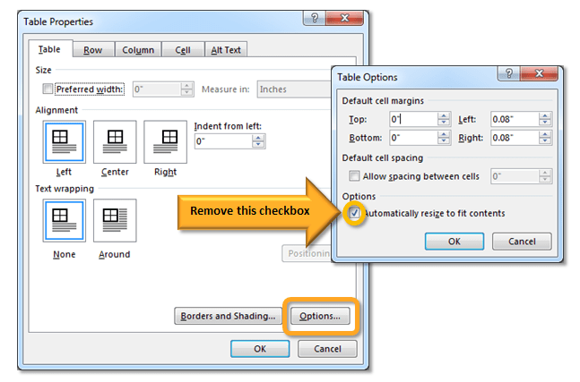 How to Freeze a Table Cell in Word When Inserting a Picture - Donna's ...