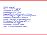 Logging Module In Python With Examples Dot Net Tutorials