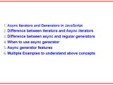 Async Iterators And Generators In Javascript Dot Net Tutorials