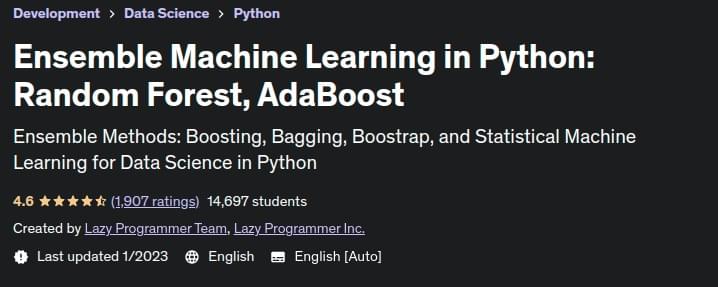 Machine Learning ensemble in Python: Random Forest, AdaBoost