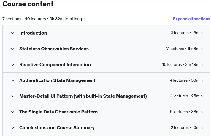 Responsive Angular Course (with RxJs Angular 15)