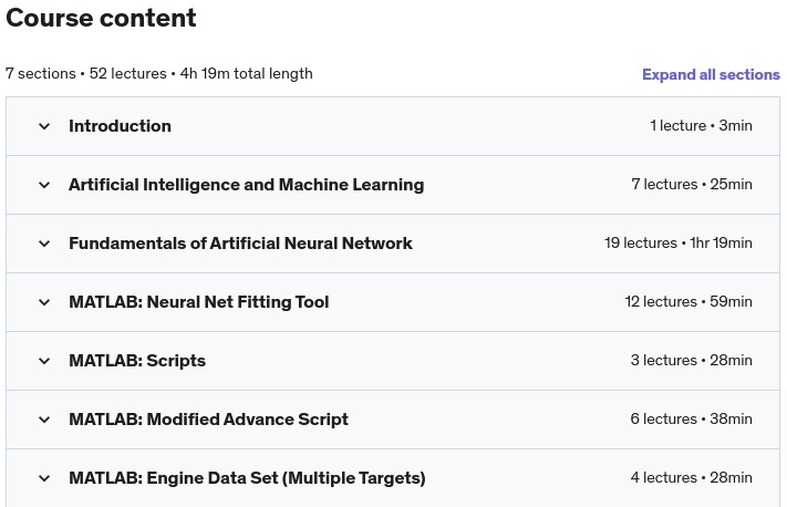 Artificial Neural Network and Machine Learning with MATLAB