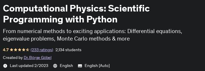Computational physics: scientific programming with Python
