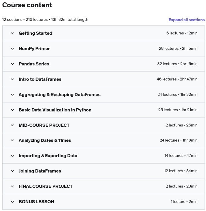 Data Analysis with Python: NumPy & Pandas Masterclass