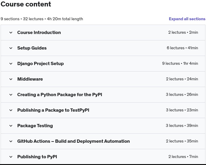 Django project: Building a Python package - SQL Middleware