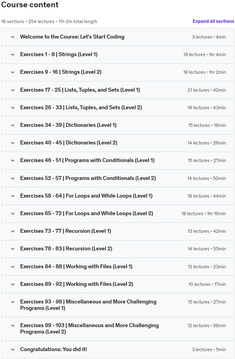 Python Exercises for Beginners: Solve 100+ Coding Challenges