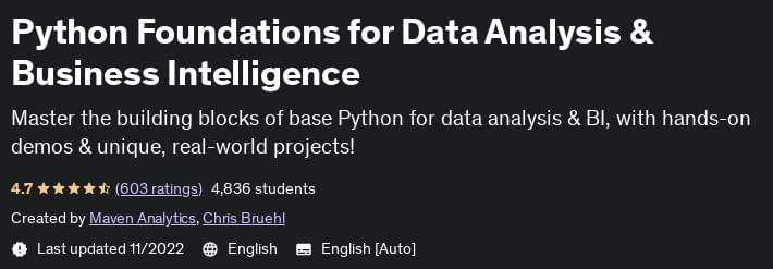 Python Foundations for Data Analysis and Business Intelligence