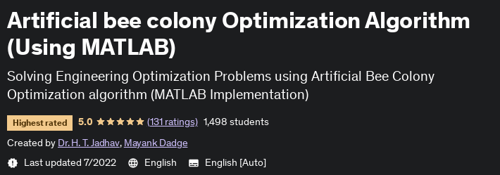 Artificial bee colony optimization algorithm (with MATLAB)