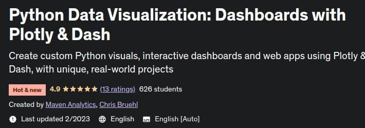 Python Data Visualization: Dashboards with Plotly and Dash