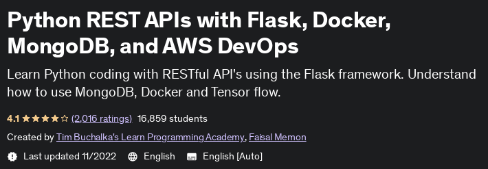 Python REST API with Flask, Docker, MongoDB and AWS DevOps
