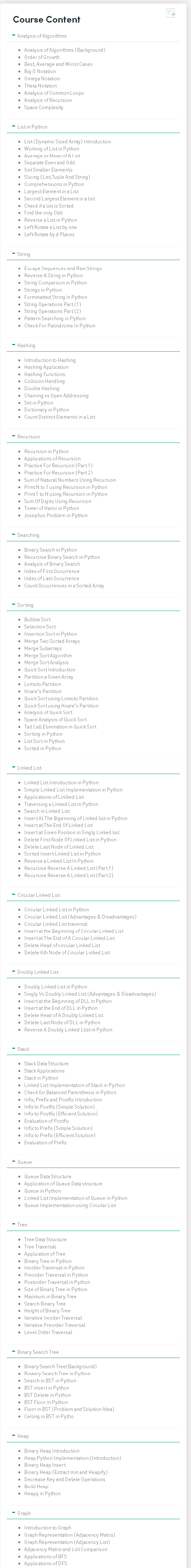 Data Structures and Algorithms in Python – At Your Pace