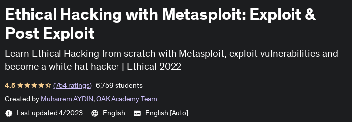 Ethical Hacking with Metasploit: Exploit & Post Exploit