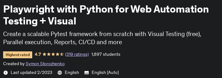 Playwright with Python for Web + Visual Automation Testing