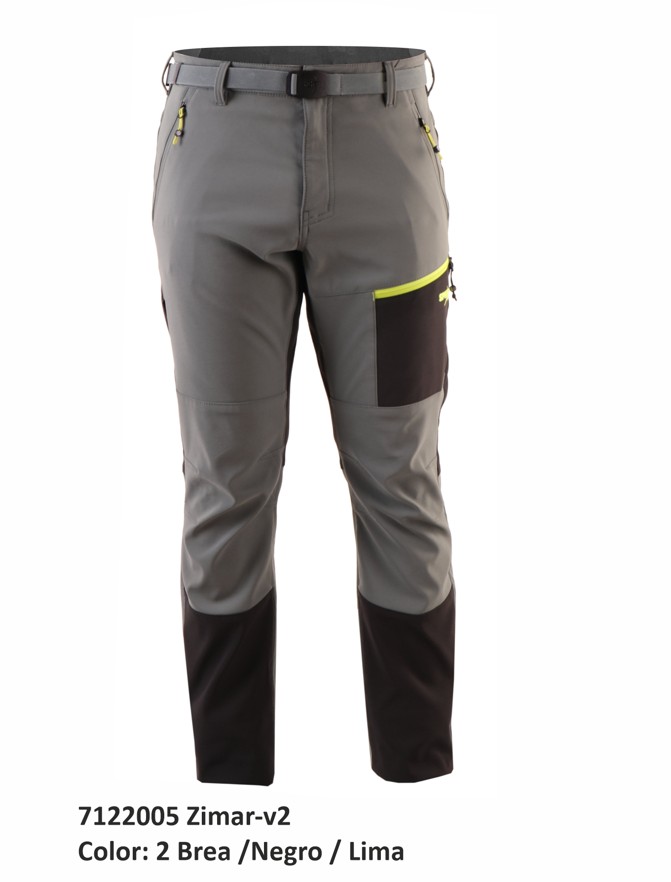 PANTALON SPHERE PRO ZIMAR PERCHADO GRIS/LIMA