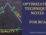 Optimization Techniques Notes For Bca Ot Notes Free Pdf For Bca