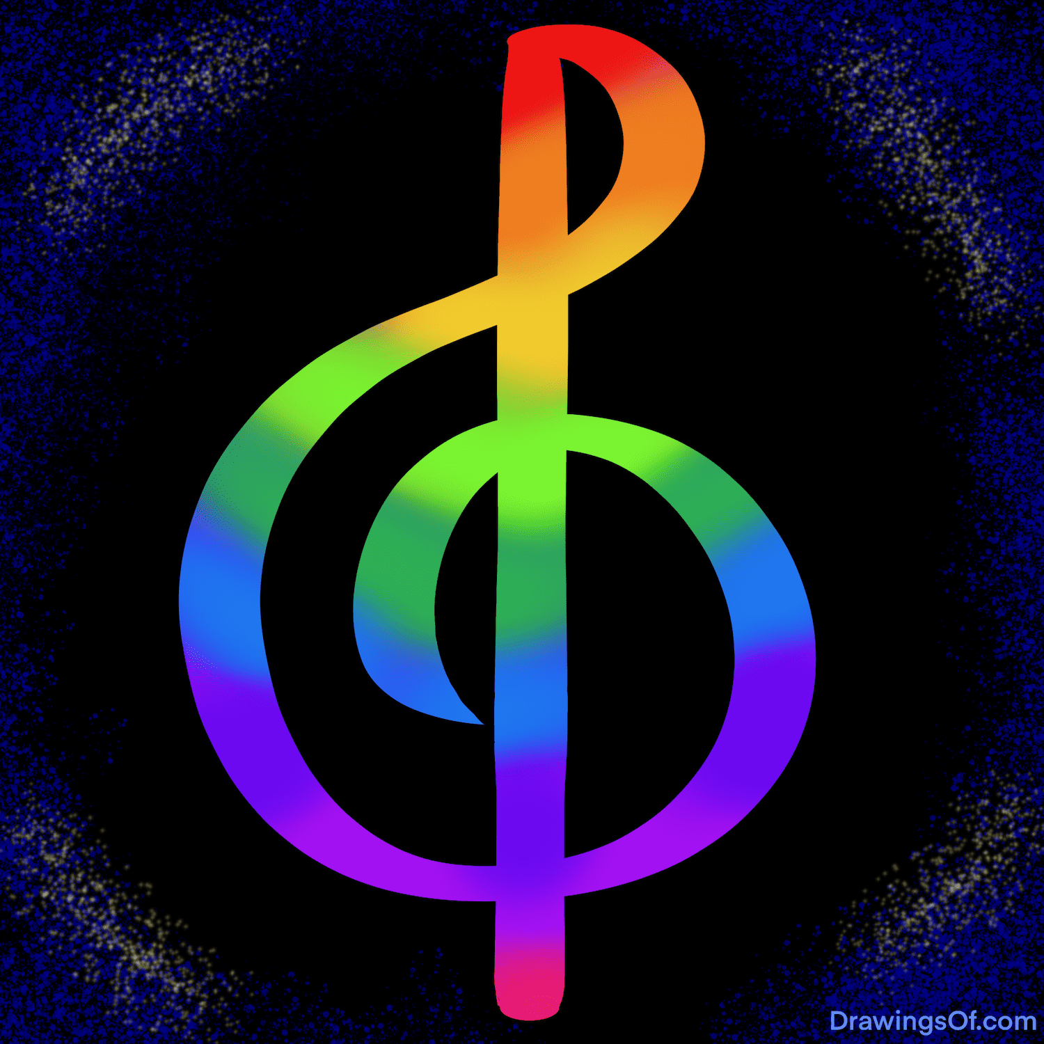 How to Draw a Treble Clef Music Symbol - Drawings Of...