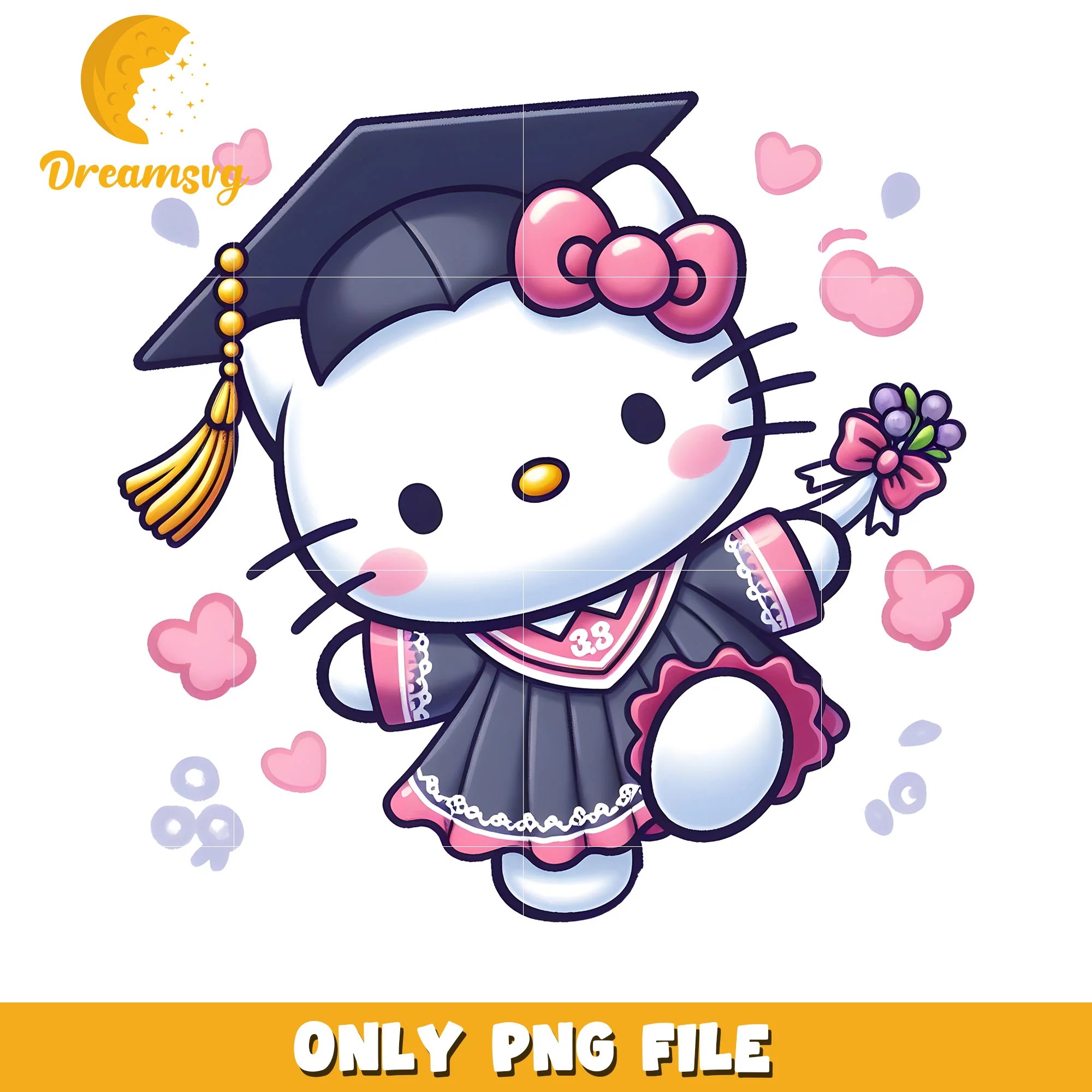 Hello Kitty Graduation Png Clipart Dreamsvg Store