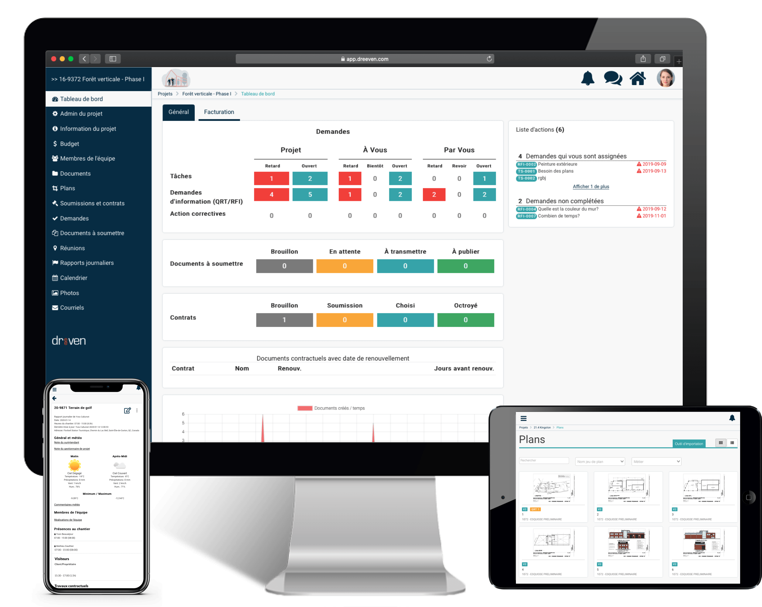 Dreeven French & English Construction Platform Project Management Tool
