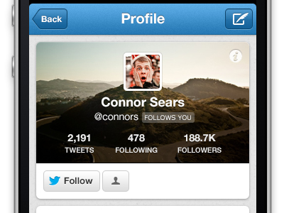 Profiles Redesign on iPhone | Design and Inspiration