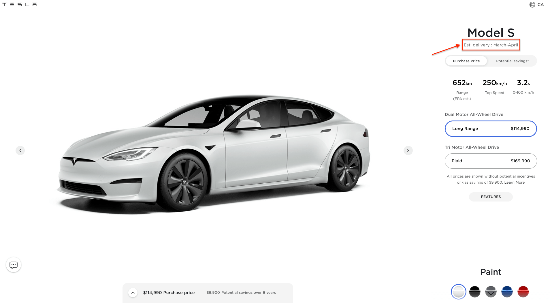 Tesla Model S/X delivery timelines slip even further into 2022 - Drive ...