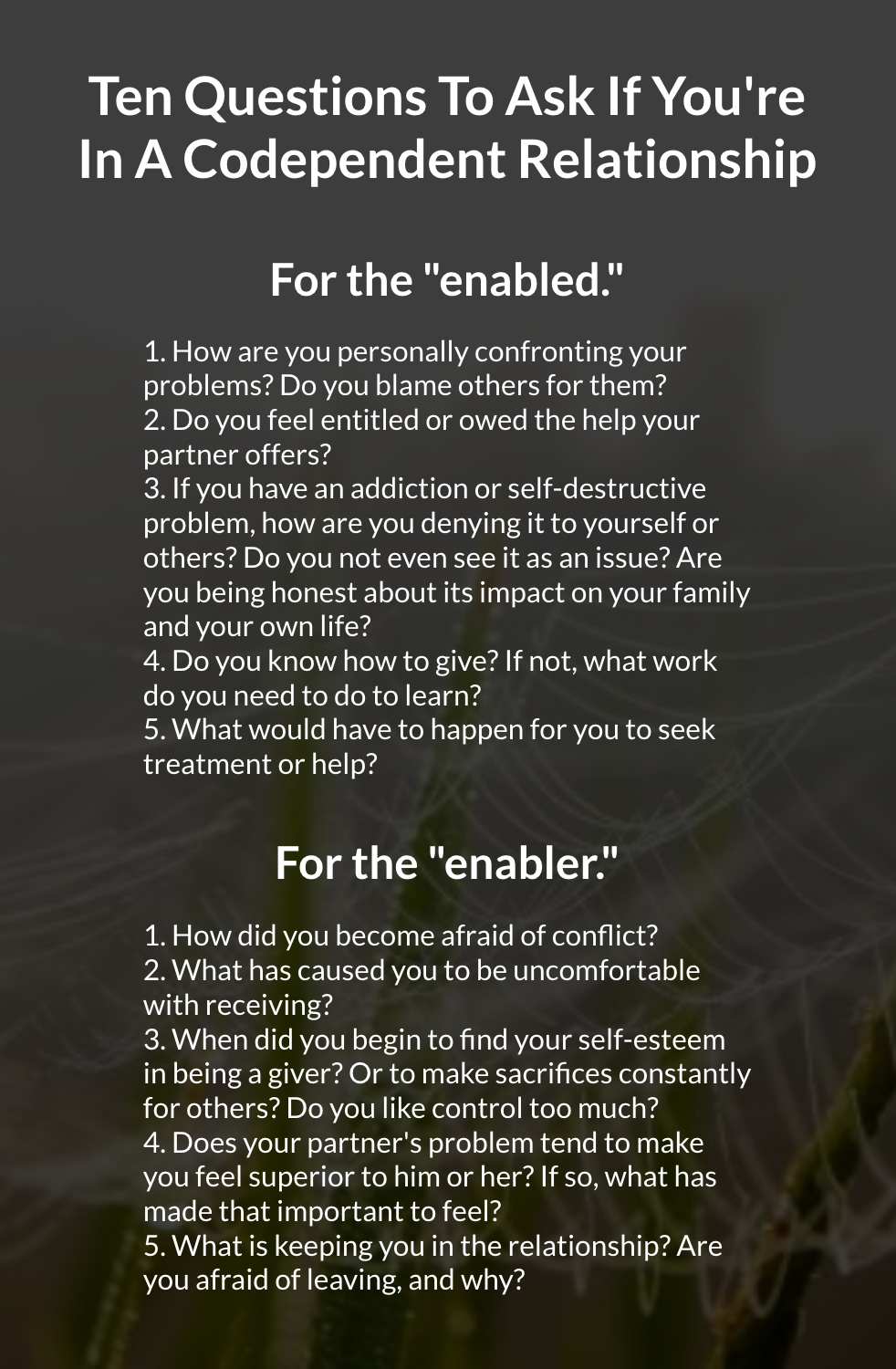 Ten Questions To Ask If You’re In A Codependent Relationship | Dr. Margaret Rutherford