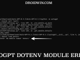 Autogpt Modulenotfounderror No Module Named Dotenv Fix