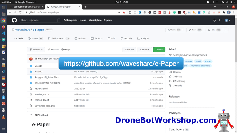 e-Paper with Arduino & Raspberry Pi | DroneBot Workshop