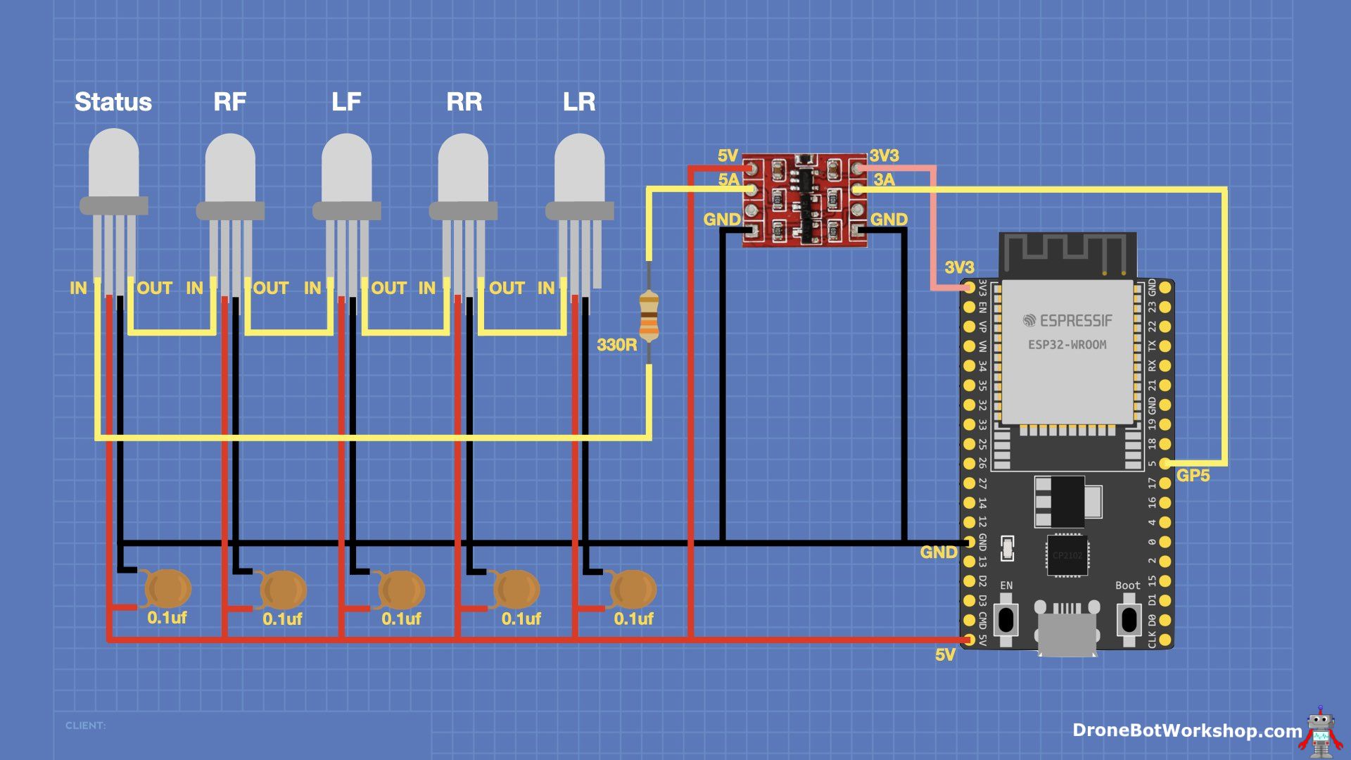 Mecanum Wheel Robot with ESP-NOW Remote Control