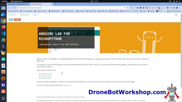 Arduino Nano ESP32 | DroneBot Workshop