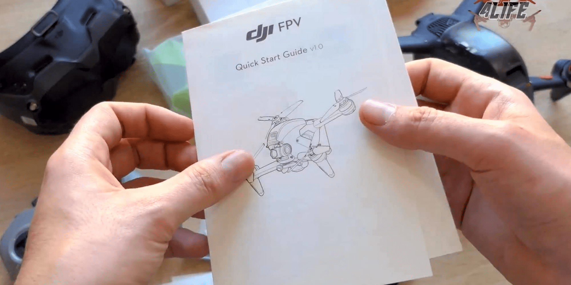 A look at the DJI FPV drone Quick Start Guide manual