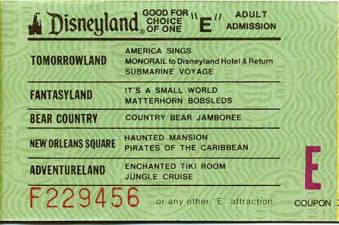 The Original A-E Ticketing System - Duchess of Disneyland