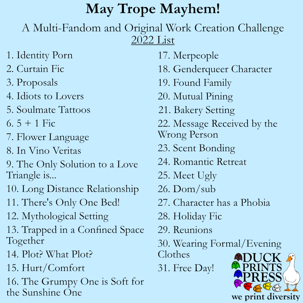 WELCOME TO MAY TROPE MAYHEM Duck Prints Press welcome-to-may-trope-mayhem-duck-prints-press