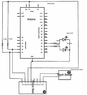 Capacitive Touch Screen Circuit Design - Circuit Diagram