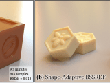 A Learned Shape Adaptive Subsurface Scattering Model