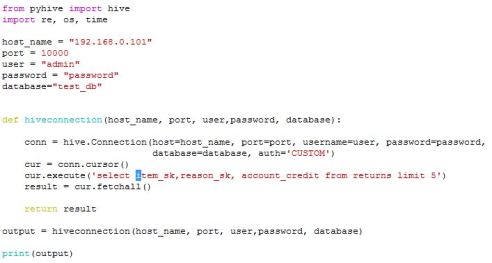 Step by Step Guide Connecting HiveServer2 using Python Pyhive - DWgeek.com