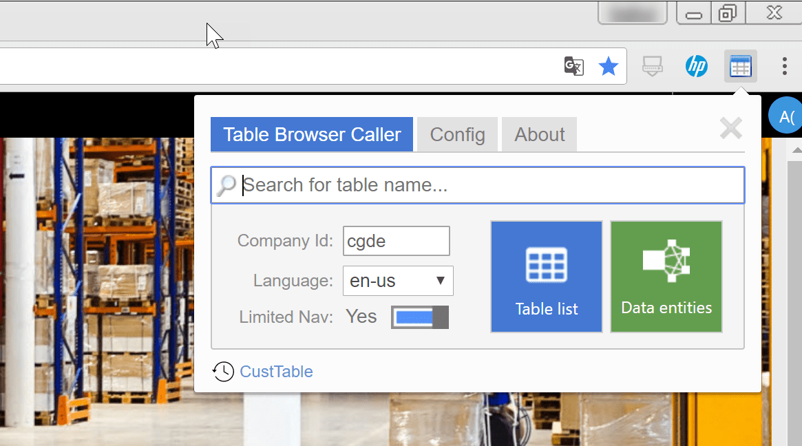 Cool Tool – Chrome Table browser for Dynamics 365 FOEE – Microsoft ...