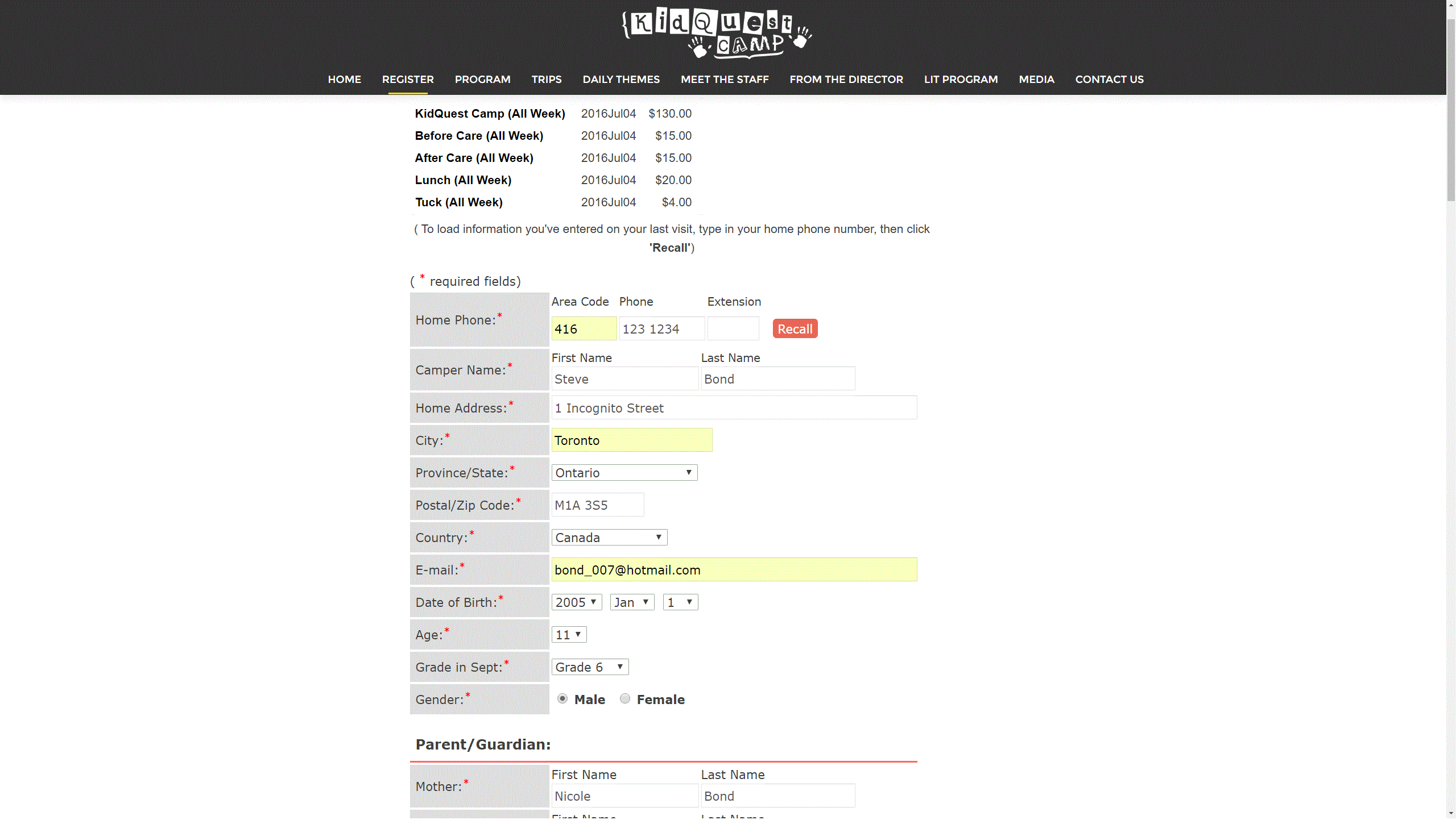 Online Camp Registration Software