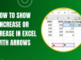 How To Show Increase Or Decrease In Excel With Arrows Earn And Excel