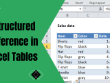 Excel Structured Reference Structured Reference In Excel Tables