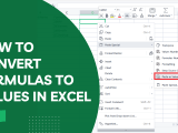How To Convert Formulas To Values In Excel Earn Excel