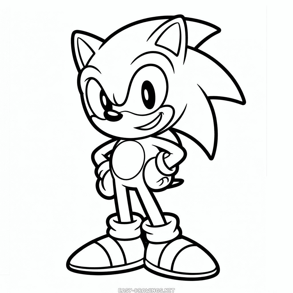 Basic Sonic Easy Drawing Easy Drawings