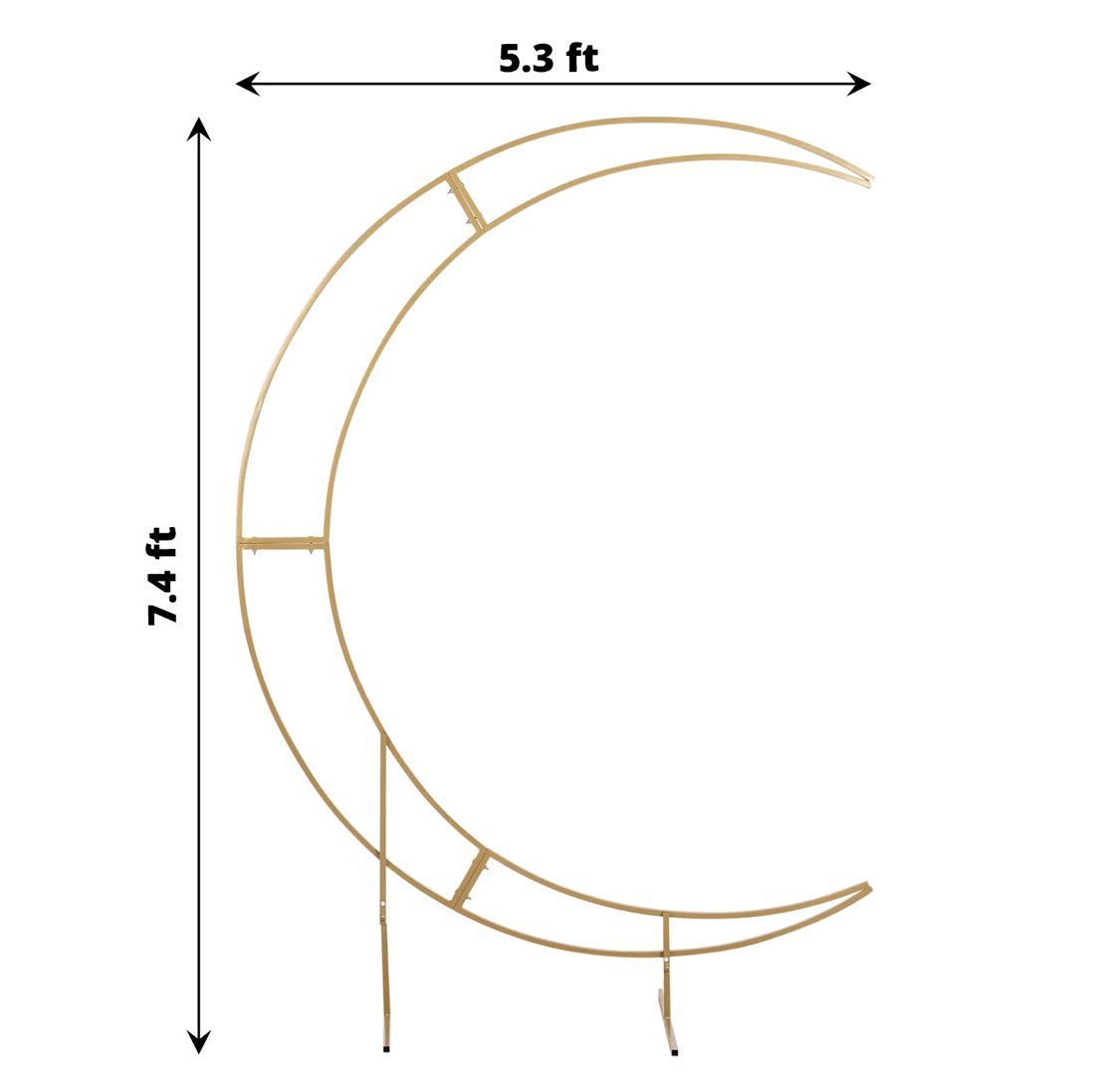 Crescent Moon Arch Rental - Easy Breezy Bash Co Event Rentals