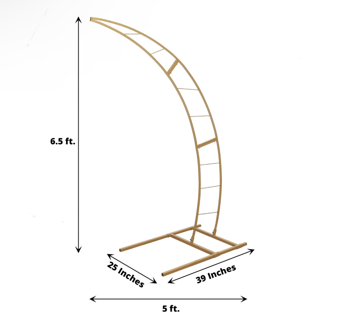 Half Crescent Moon Arch Rental - Easy Breezy Bash Co Event Rentals