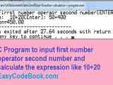 Four Function Calculator Program In C Programming Easycodebook