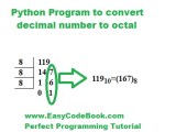 Python Decimal To Octal Conversion Easycodebook