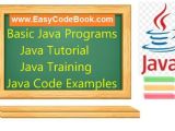 Basic Java Tutorial And Basic Java Programs Easycodebook