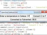 Python Gui Temperature Conversion Program C To F Easycodebook