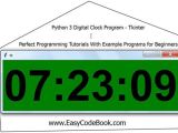 Python Digital Clock Program Using Tkinter Gui Easycodebook
